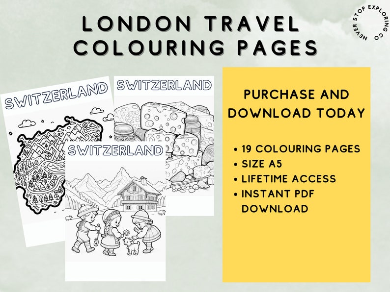 Printable Switzerland Colouring Pages for Kids. Colouring Book. Kids ...