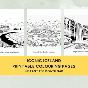Iconic Iceland Kids Printable Colouring Pages. Colouring Book. Kids ...