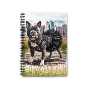 Spiral Notebook Cute Hardcore Pit Bull - Ruled Line, Dog Lover Journal ...