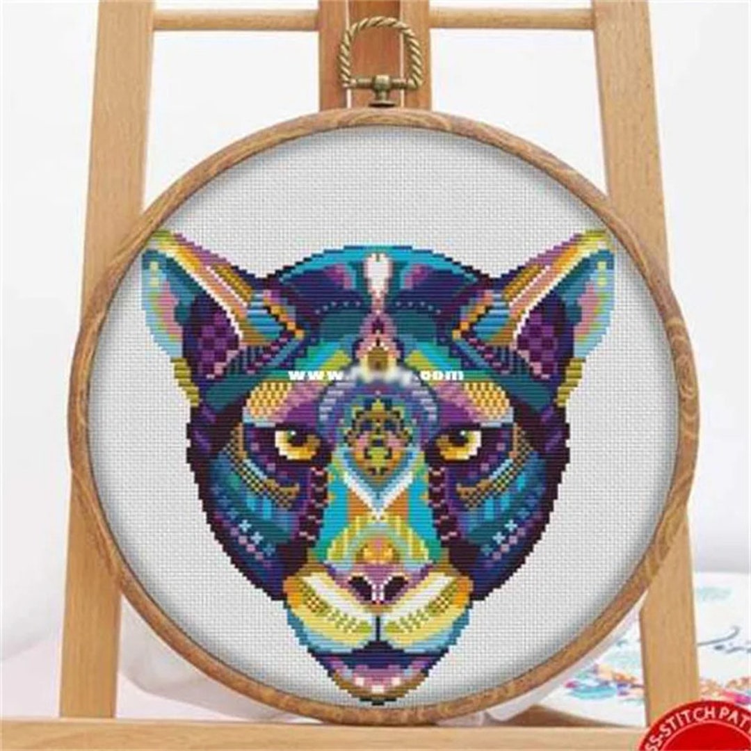Panther Animal Cross Stitch Kits Needlework Counted Kits Embroidery ...
