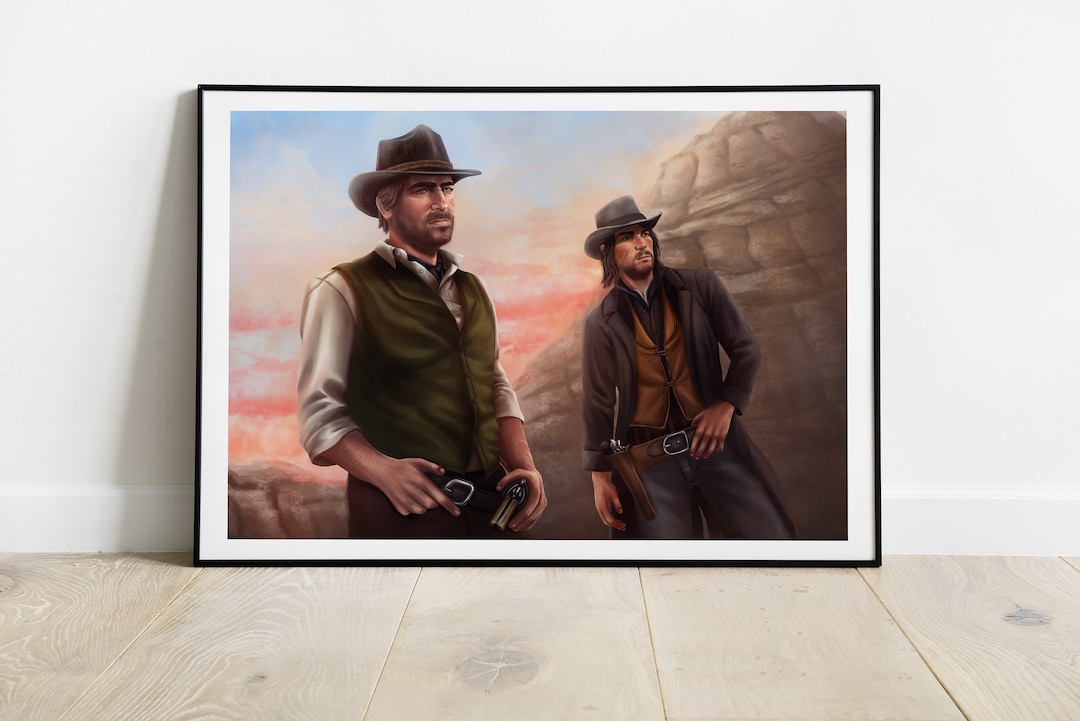 Arthur Morgan and John Marston Art Print High Quality - Etsy