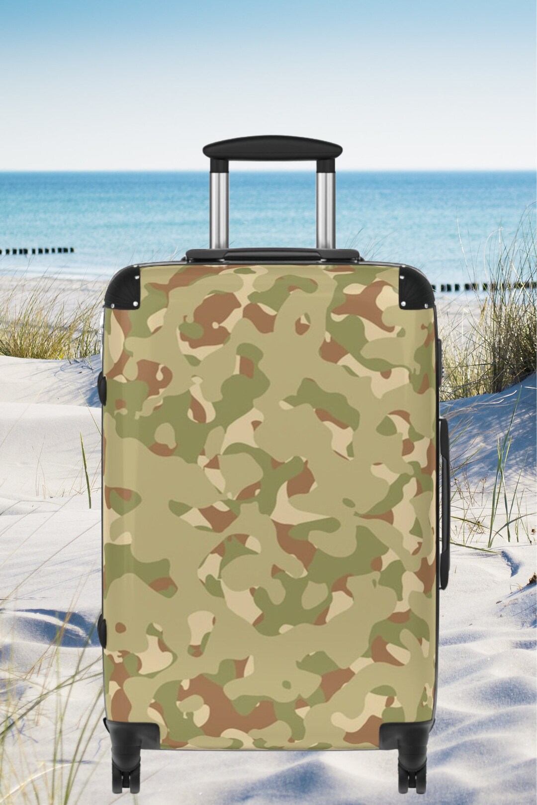 Summer Camouflage Travel Suitcase, Hard Shell Luggage, Camo Suitcase ...