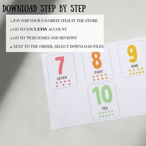 Flashcards Numbers Numbers Flash Cards Preschool Counting Flash Cards ...