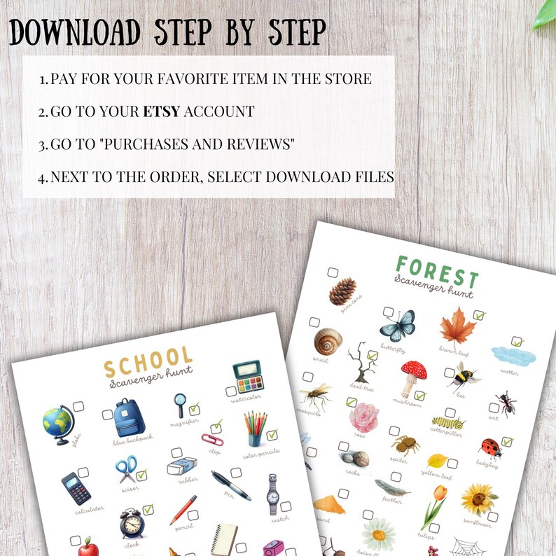 Kit Scavenger Hunt Forest Outdoor Road Trip Scavenger Hunt Outdoor ...