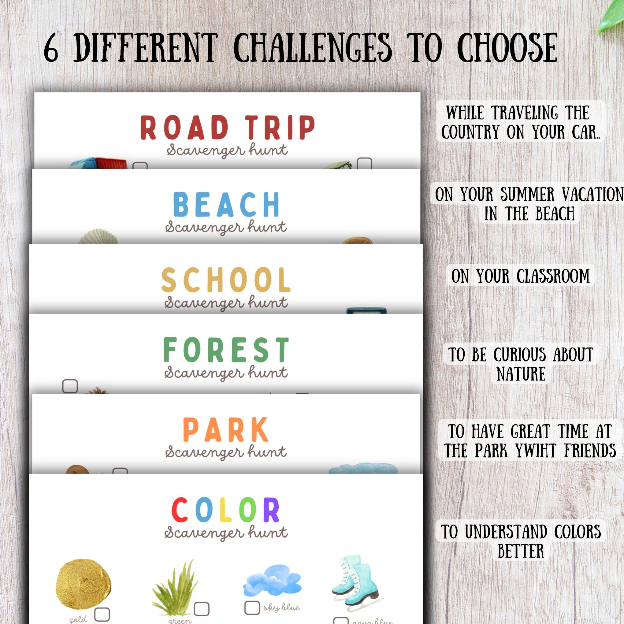 Kit Scavenger Hunt Forest Outdoor Road Trip Scavenger Hunt Outdoor ...