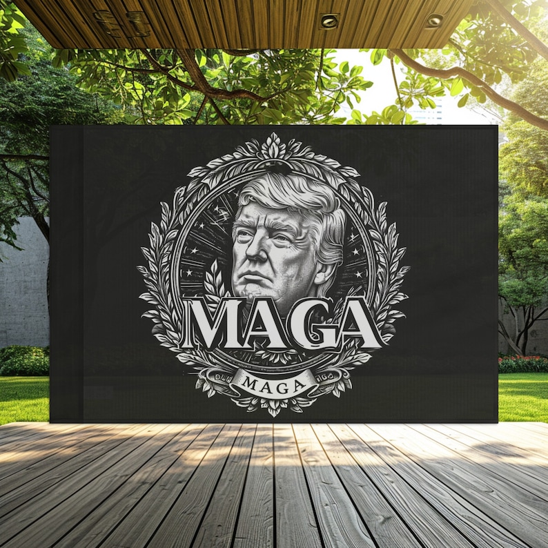 Outdoor Flag, MAGA, Make America Great Again Banner, Trump 2024 ...