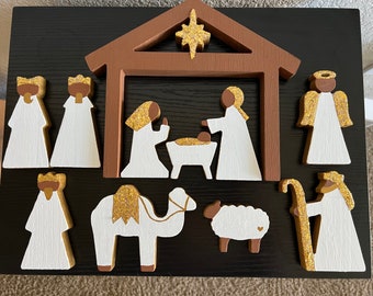 Diverse, Kid Friendly Peg Doll Nativity Set, Holy Family, Mary, Joseph ...