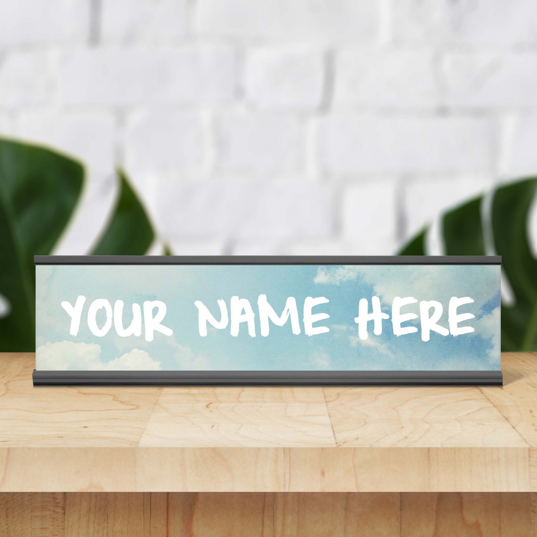 Blue Sky Era Nameplate Personalized Desk Name Plate for - Etsy