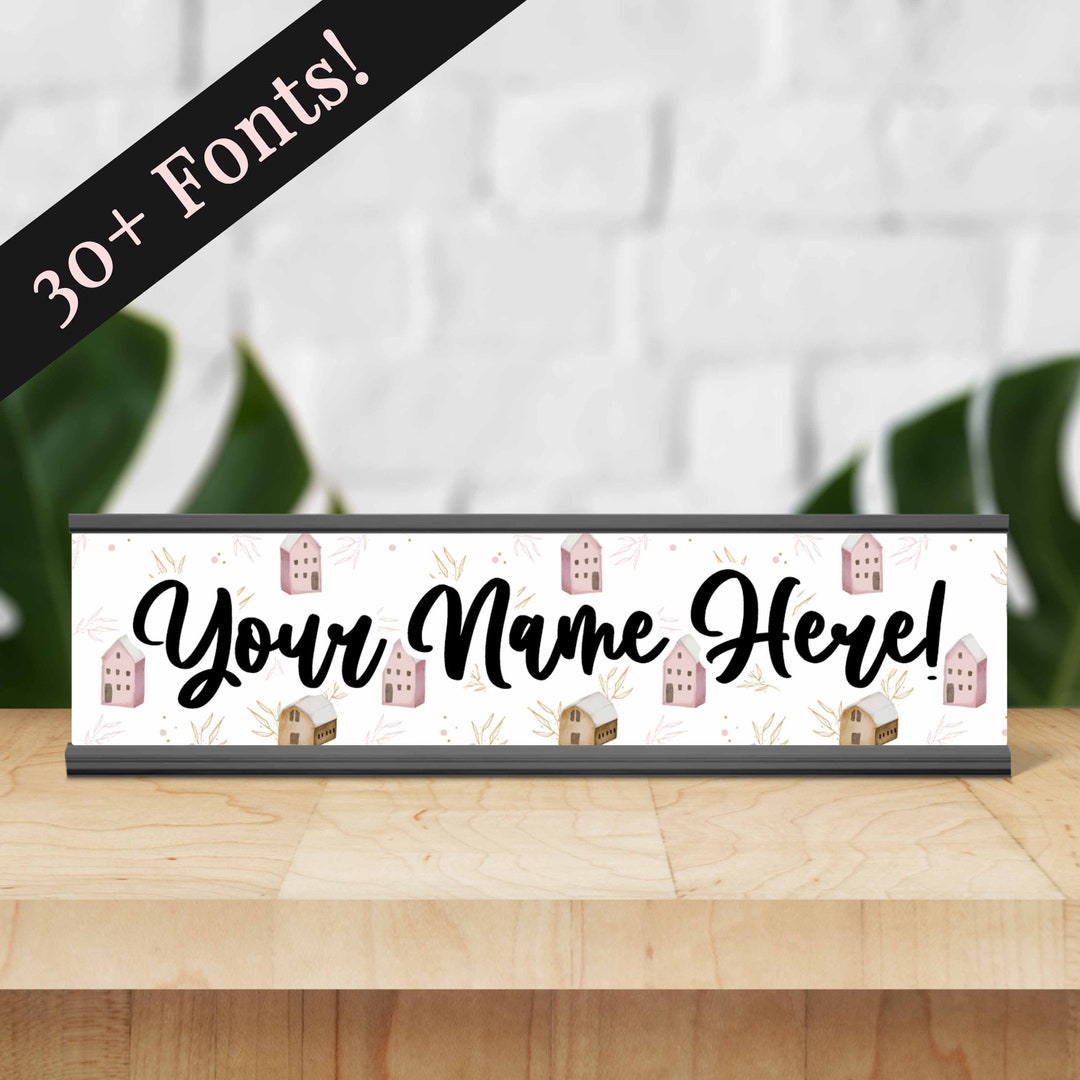 Modern Farmhouse Custom Desk Nameplate Personalized Desk - Etsy