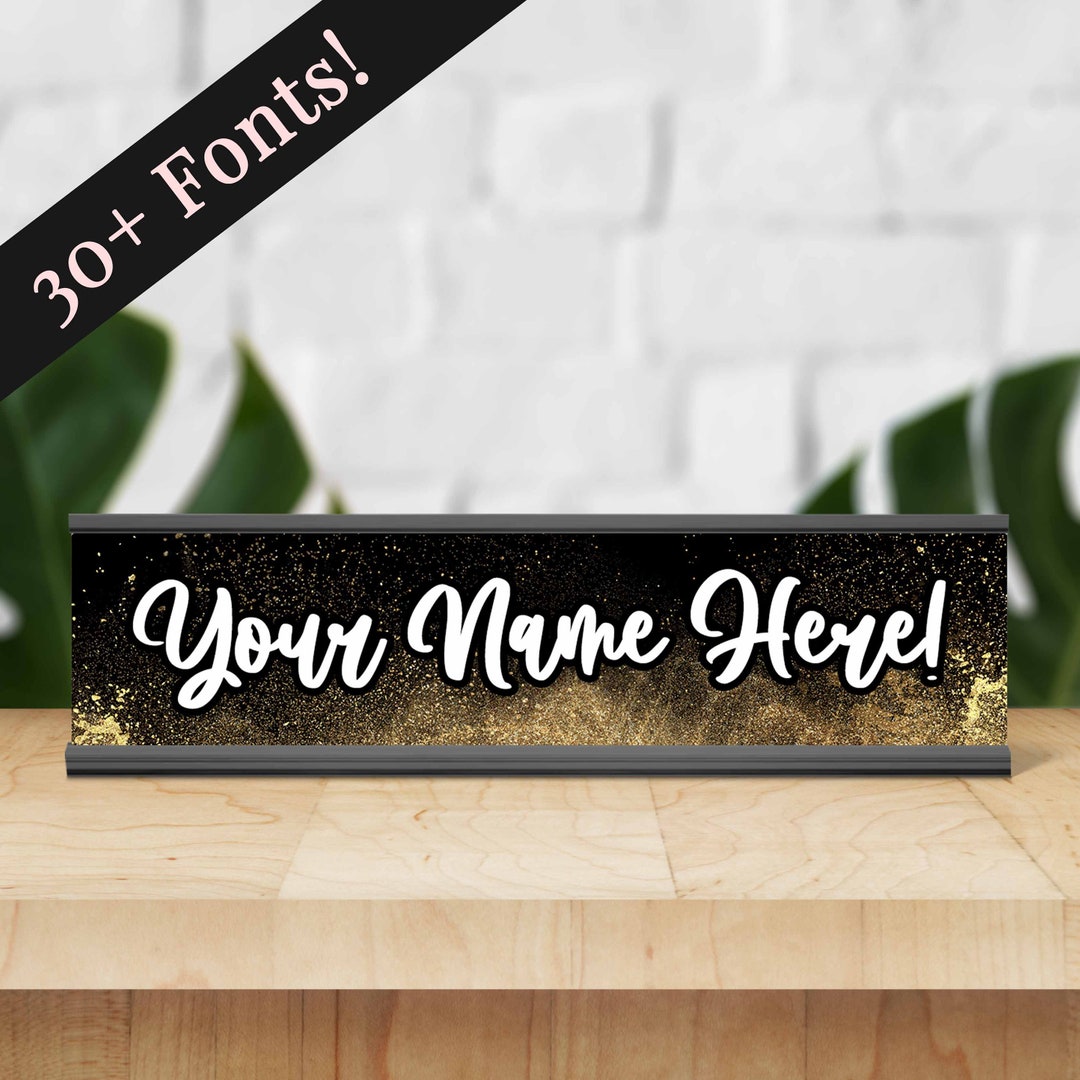 Gold Dust Custom Desk Nameplate Personalized Desk Name Plate for Office ...