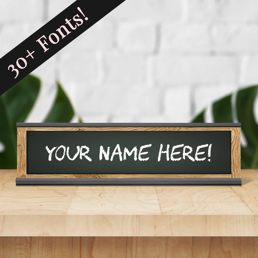 Chalkboard Custom Teacher Desk Nameplate Personalized Desk Name Plate ...