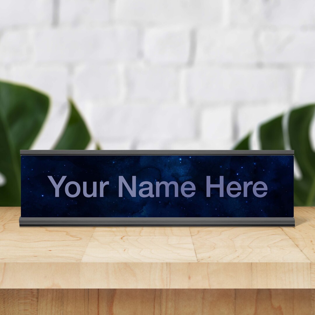Midnight Sky Era Custom Nameplate Personalized Desk Name - Etsy