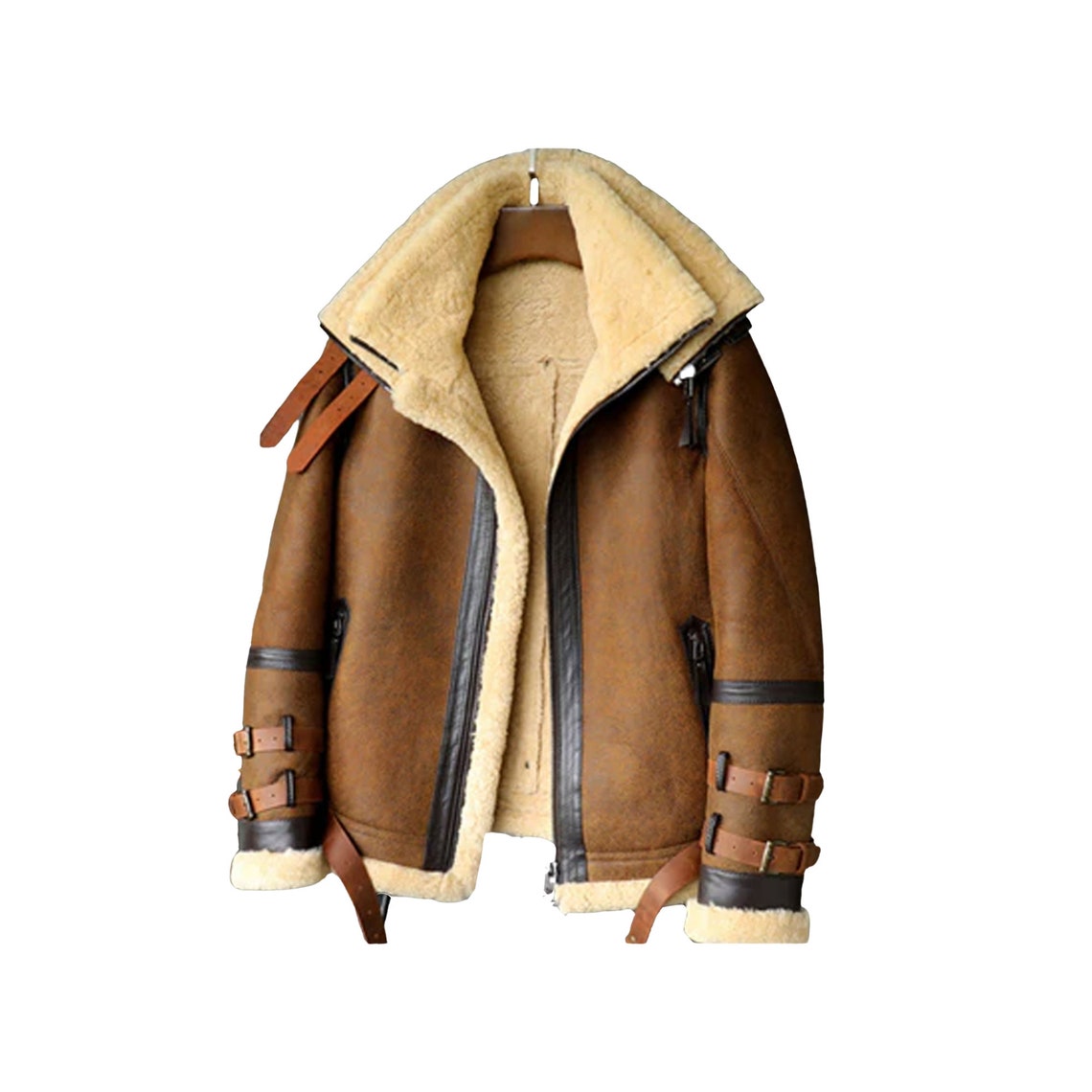 Women's Flying Pilot Bomber Leather Jacket-ww2 B3 Aviator Jacket for ...