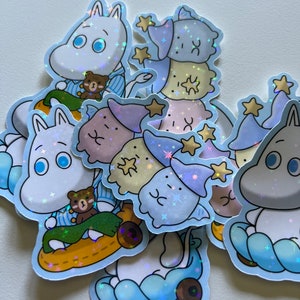 Moomin, Star Tapioca, Shooky and Koya Vinyl Sticker Bundle Pack - 5 ...