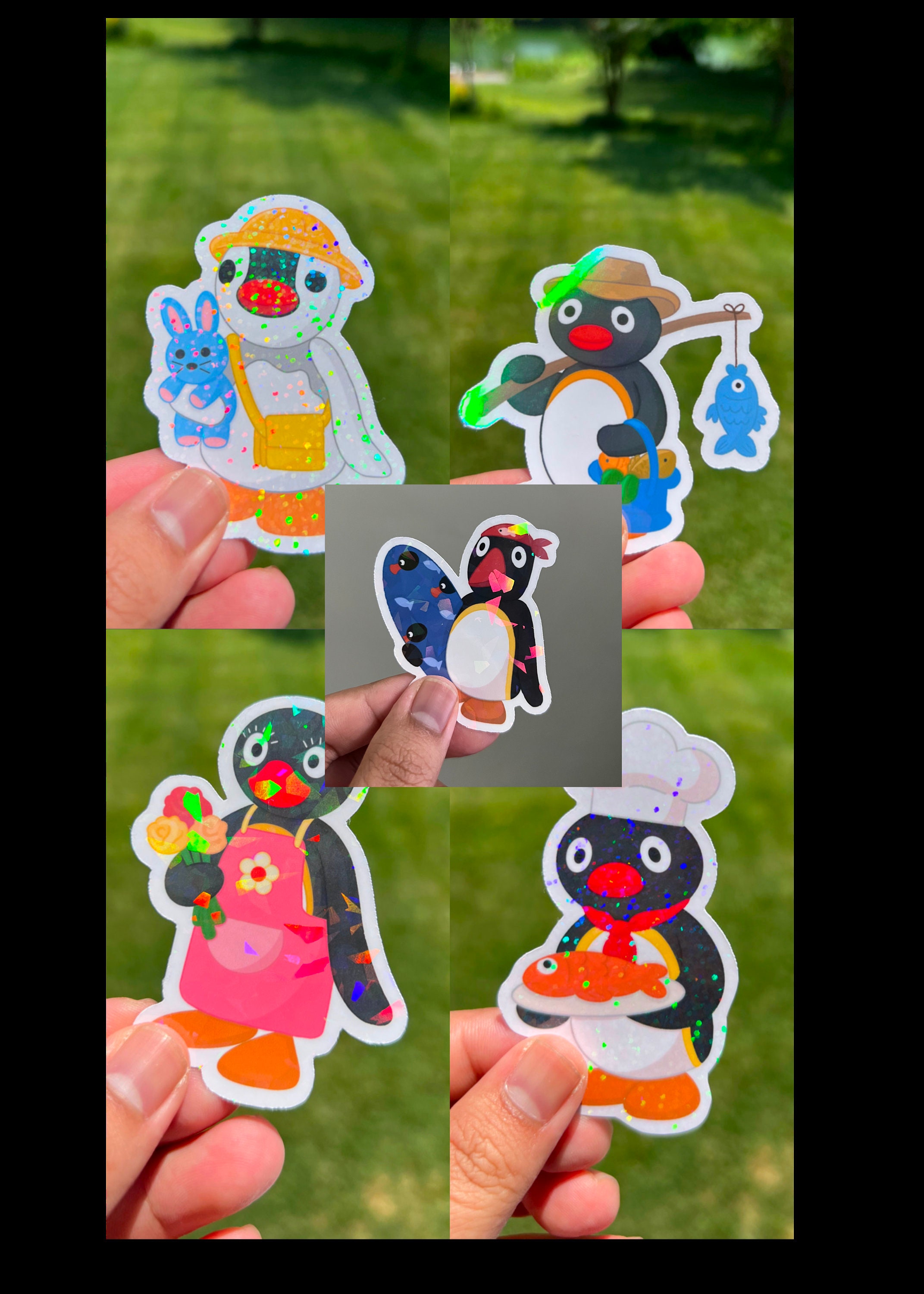 Pingu Cute Stickers 5 Pcs - Etsy