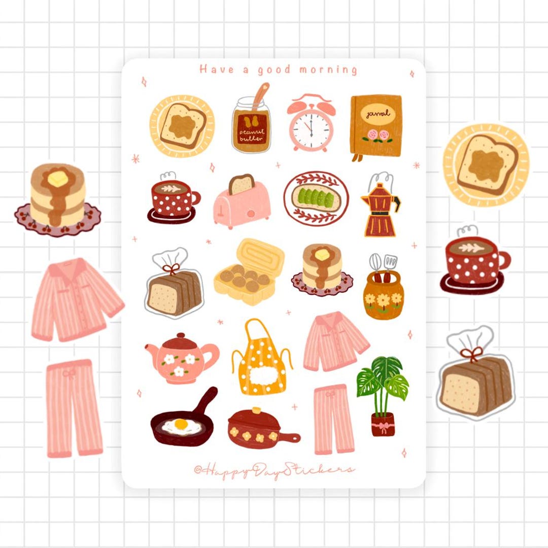 Good Morning Vibes: Waterproof Hand Drawn Stickers/decals for ...