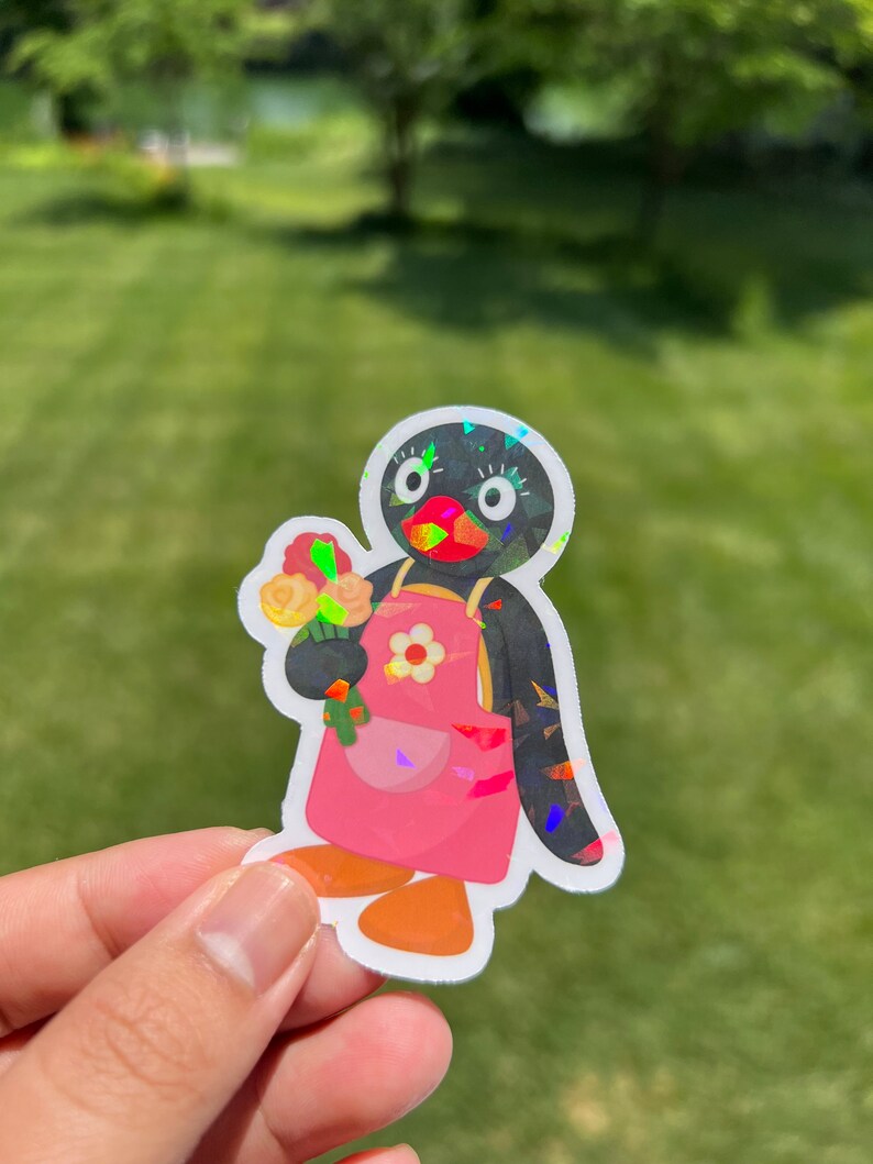Hand Drawn Pingu Stickers: Cute Cartoon Decals, 5 Pcs - Etsy