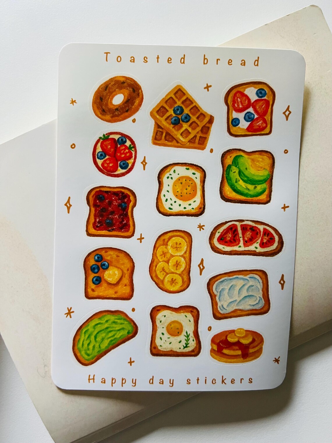 Toasted Bread: Waterproof Hand Drawn Stickers/decals for Decoration ...