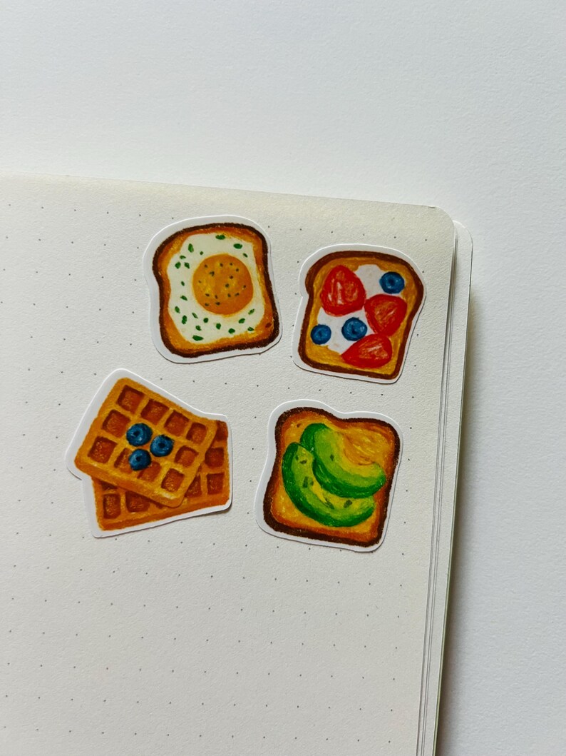 Toasted Bread: Waterproof Hand Drawn Stickers/decals for Decoration ...