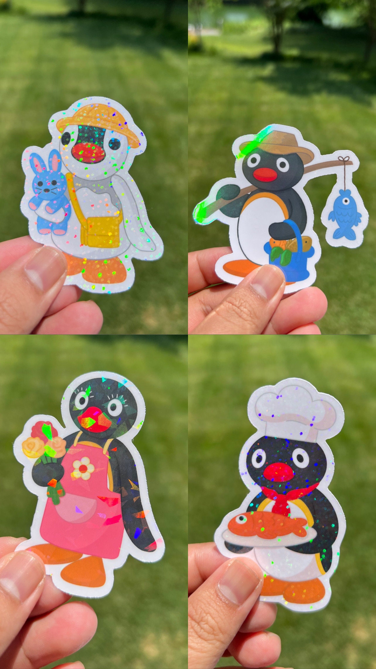 Pingu Cute Stickers 5 Pcs - Etsy