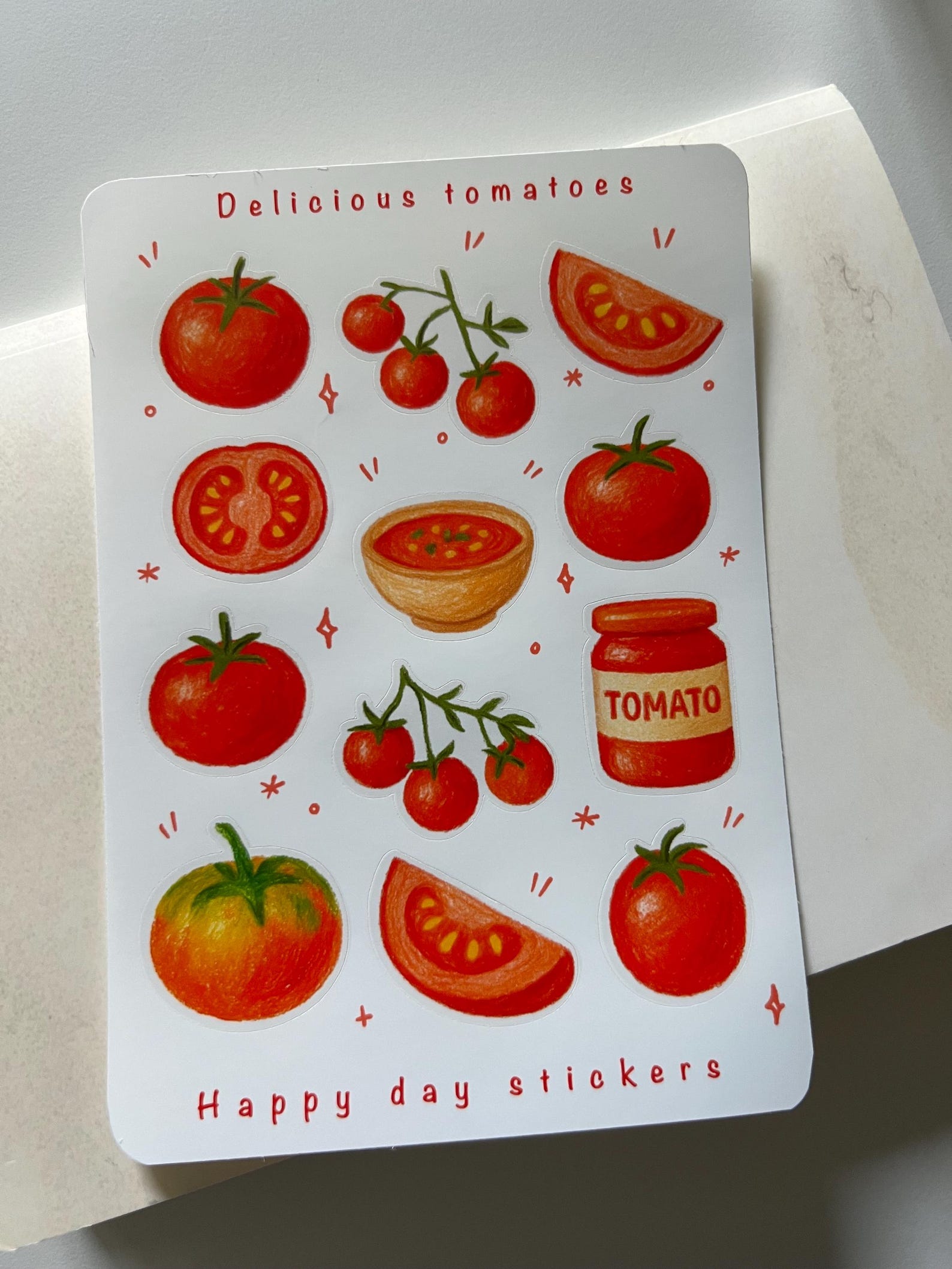 Tomatoes: Waterproof Hand Drawn Stickers/decals for Decoration ...