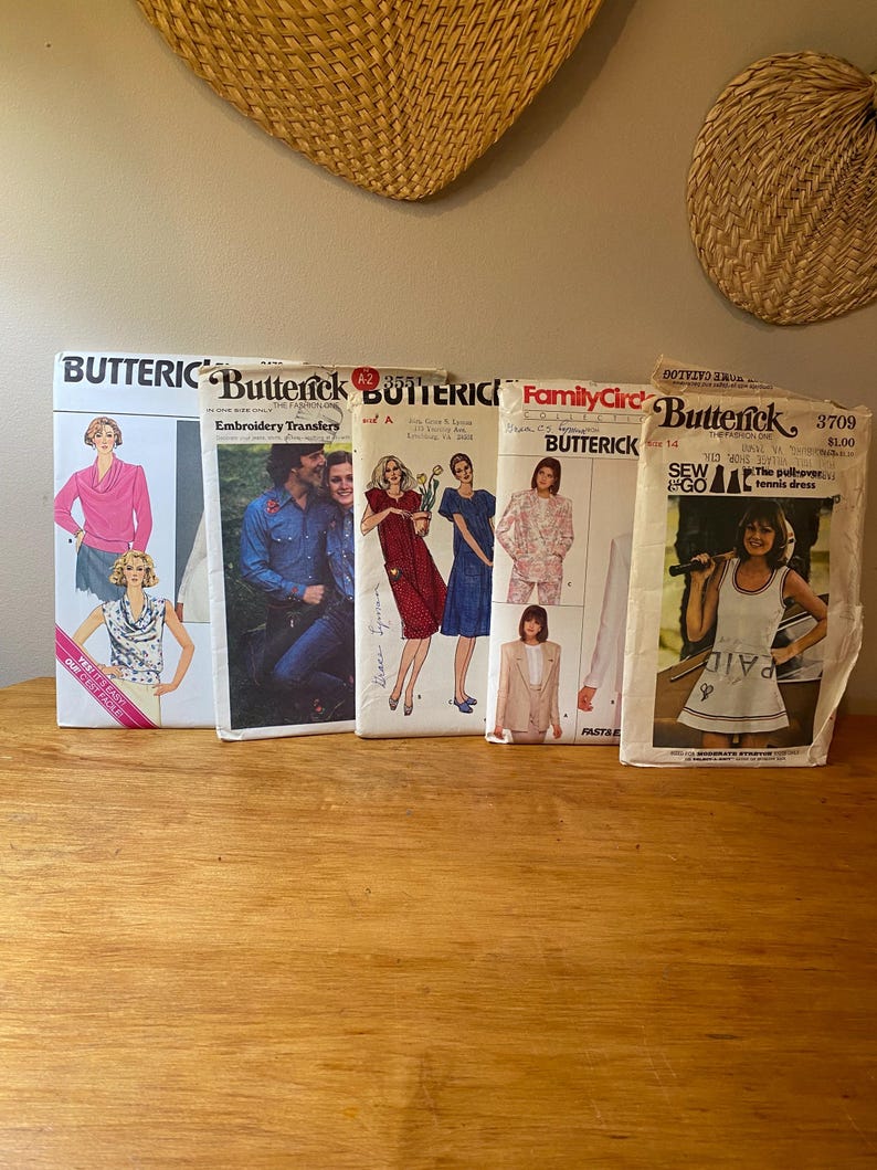 Vintage 80’s Butterick Patterns - Etsy