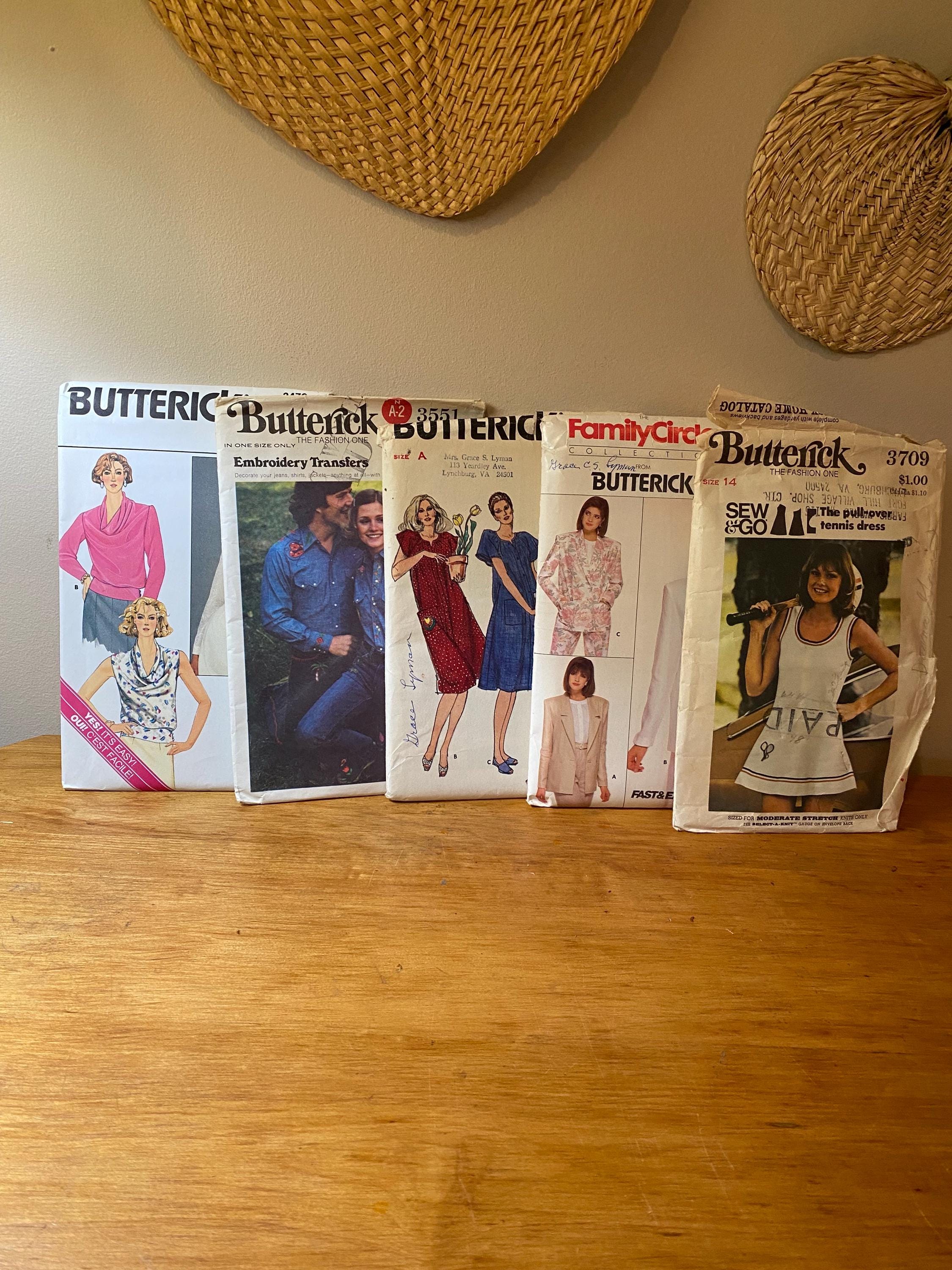 Vintage 80’s Butterick Patterns - Etsy