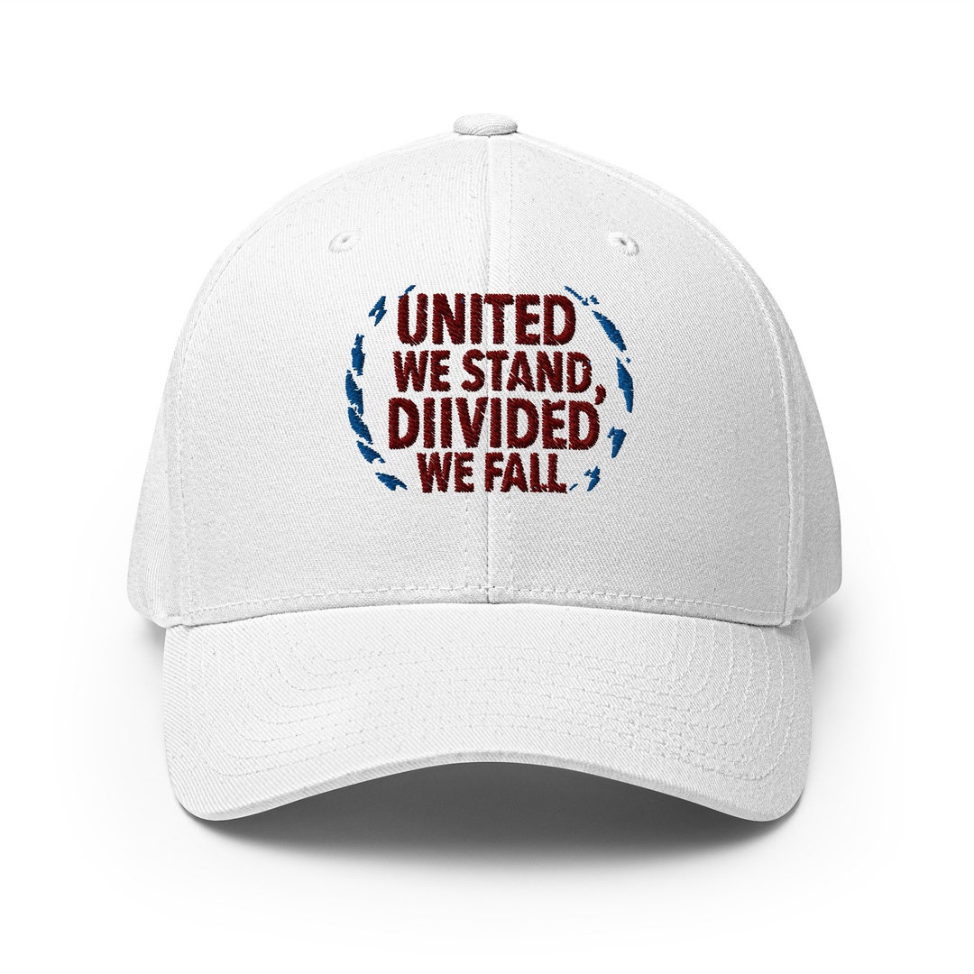 United We Stand Fitted Hat - Structured Twill Cap, Unity, Community ...