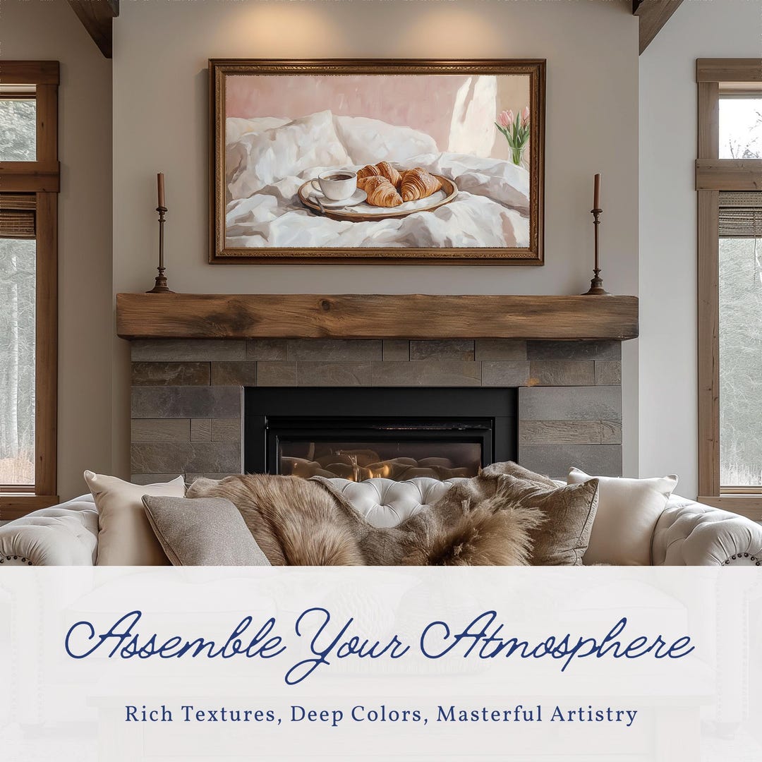 Rustic Cottagecore Breakfast Tray Frame TV Art, Cozy Morning Digital ...