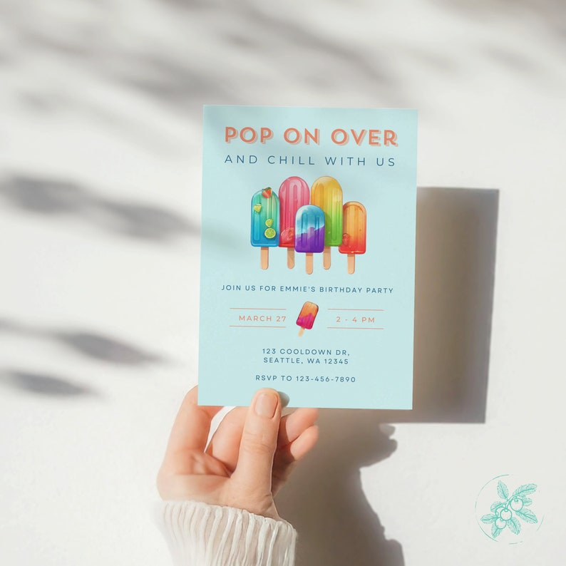 Popsicle Birthday Party Invitation Template | Summer Popsicle Birthday ...