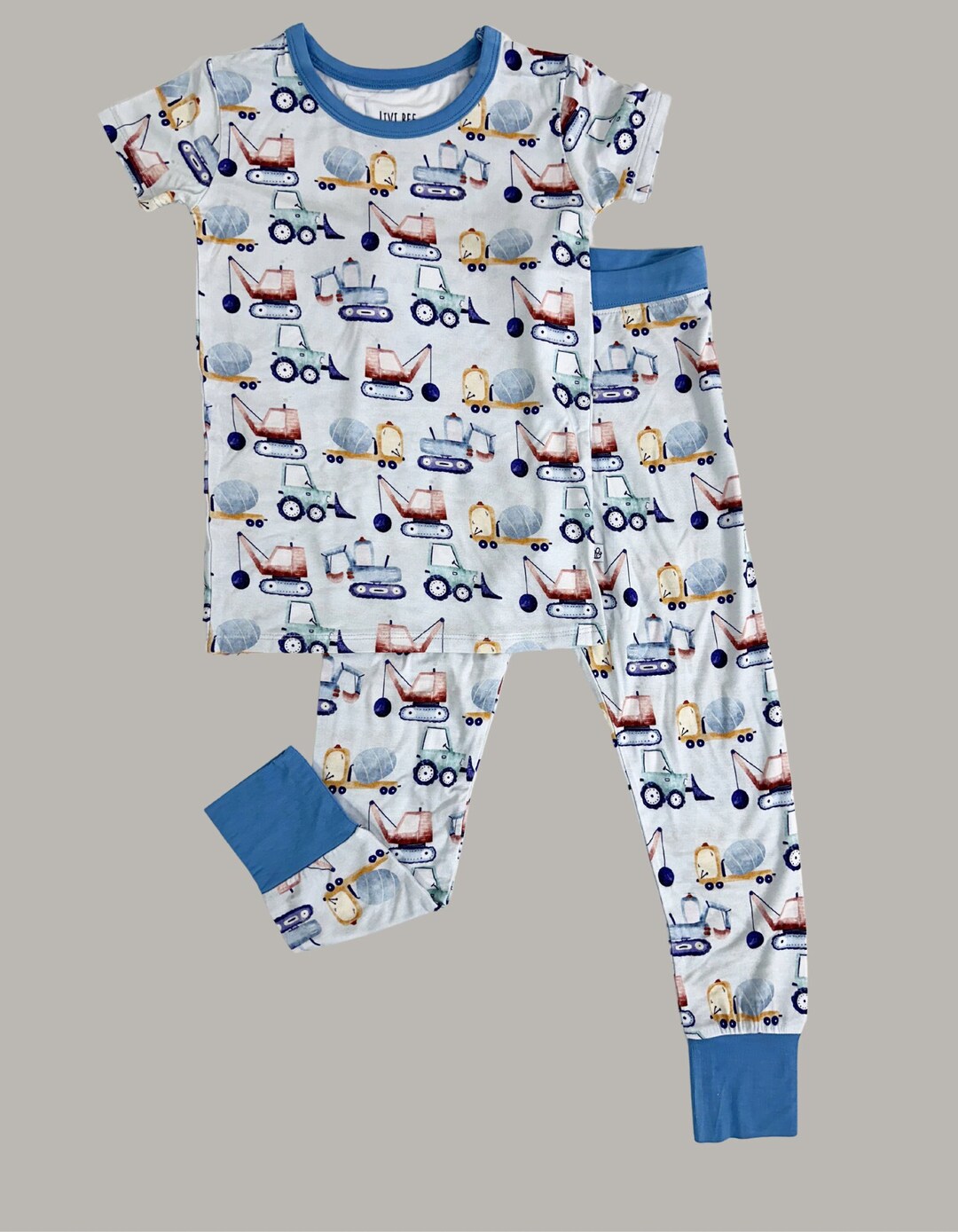 Construction Trucks-2 Piece Pajama Set - Etsy