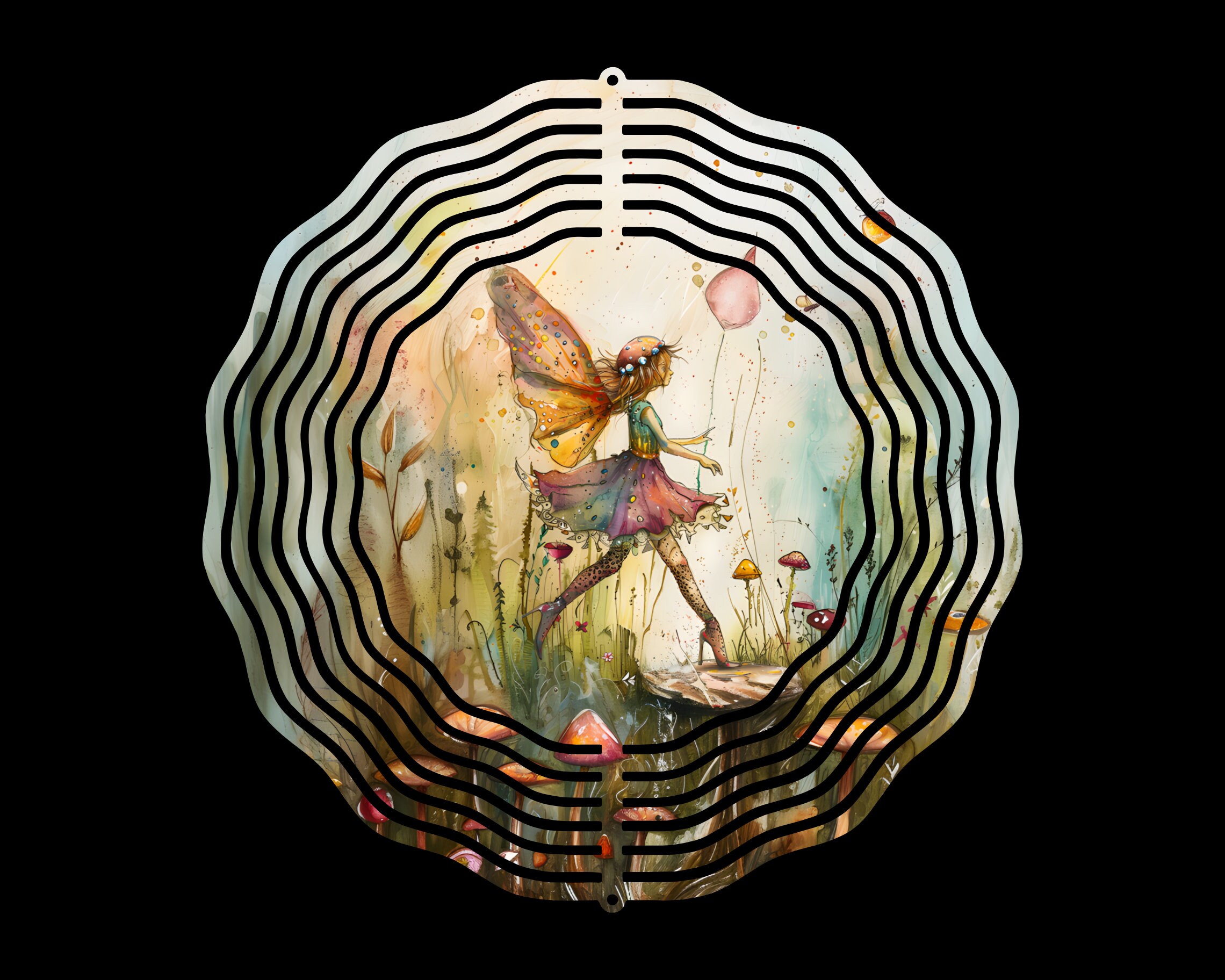 Cottagecore Fairy Wind Spinner Sublimation Design Template, Whimsigoth ...