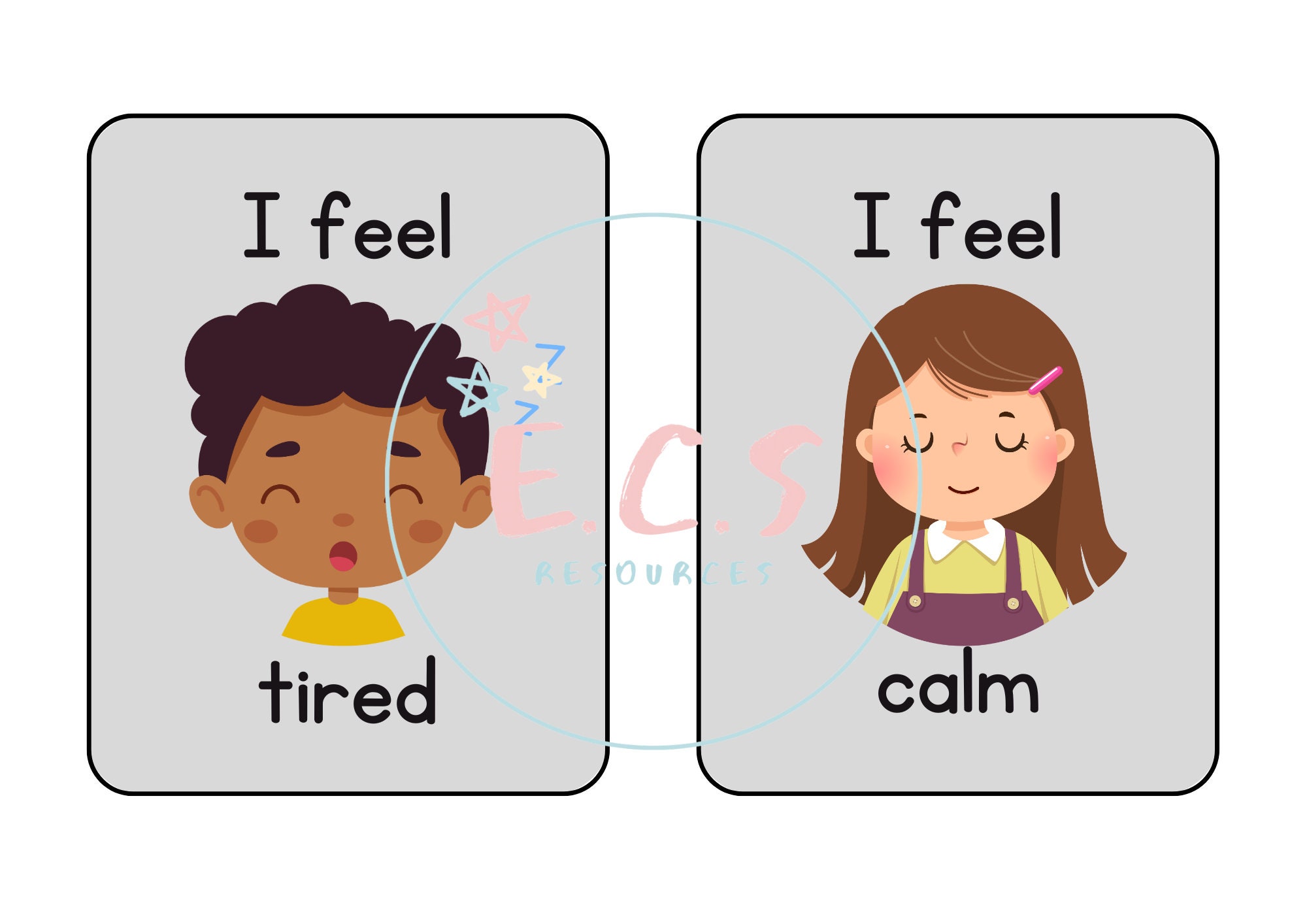 Emotions Cards - Feelings - Early Years Emotions - Etsy