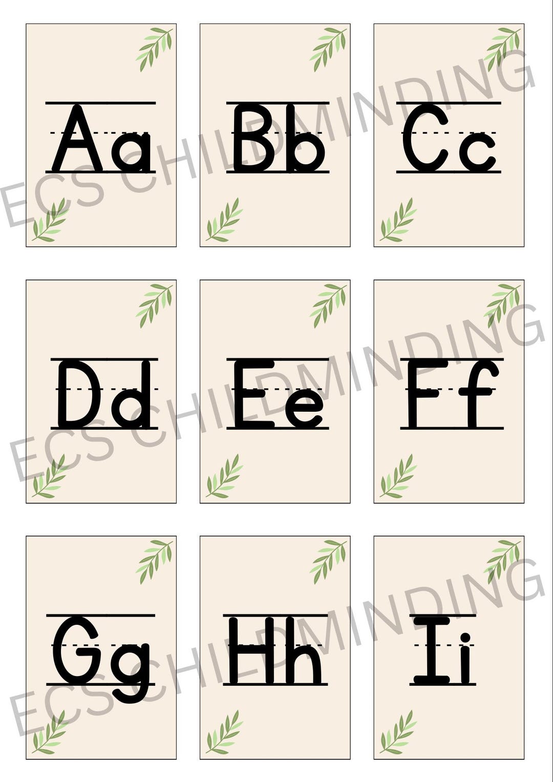 Alphabet Flashcards -mini Flash Cards - Early Years - Etsy