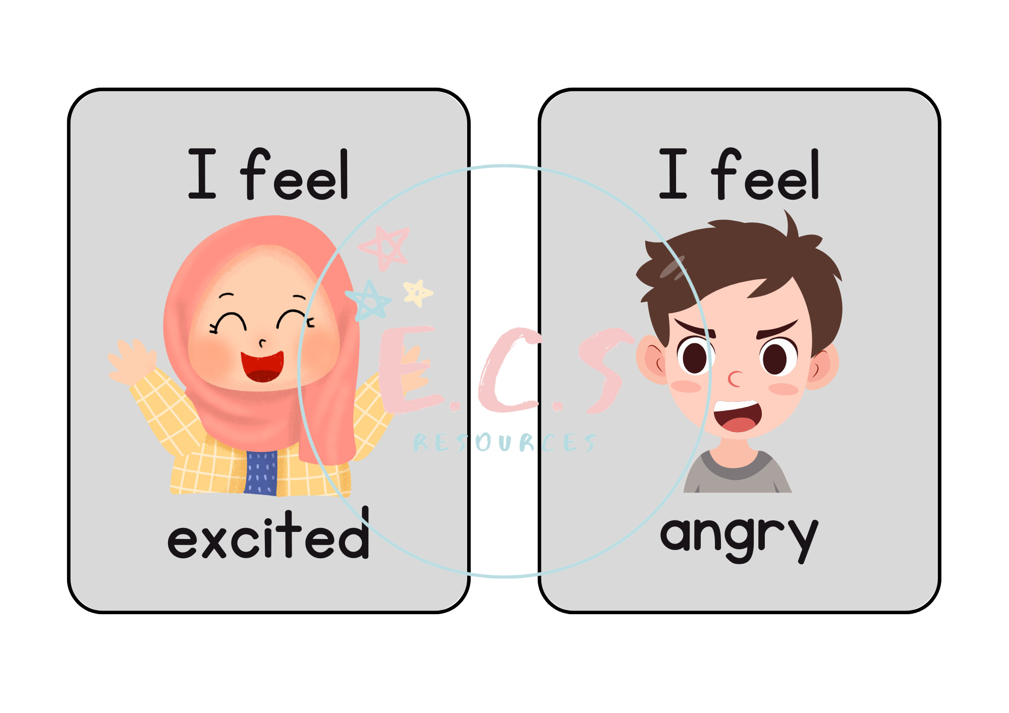 Emotions Cards Feelings Early Years Emotions - Etsy