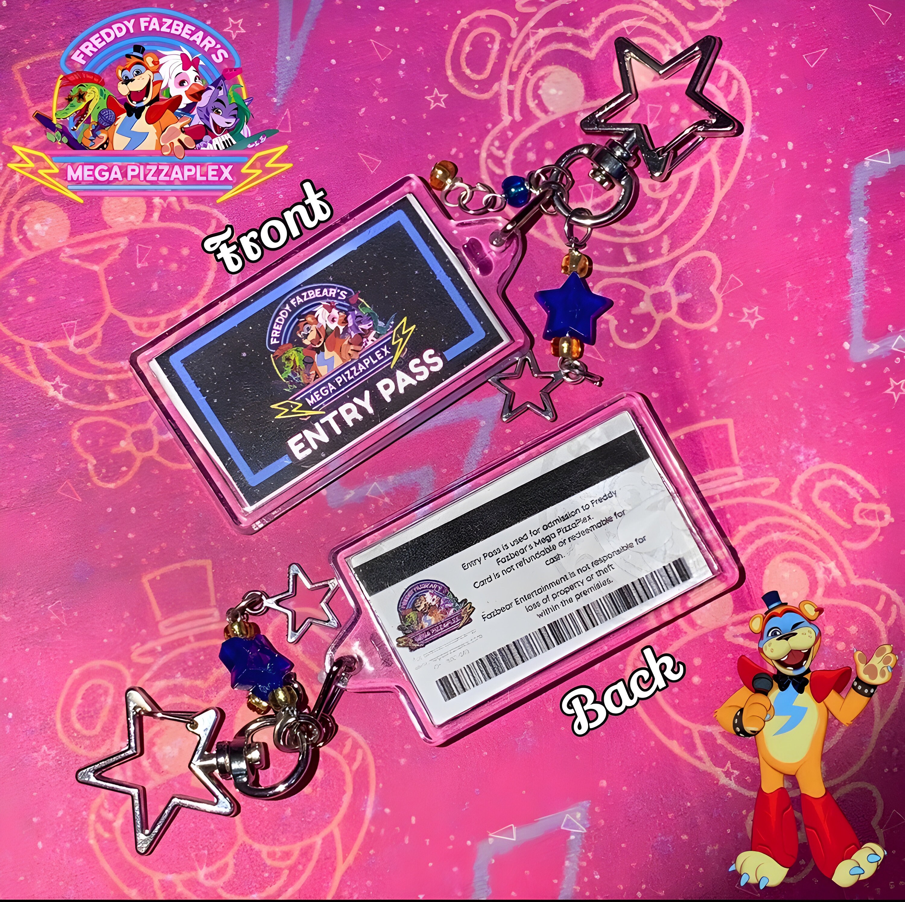 FNAF Security Breach Keychains Five Nights at Fred Dys Glamrock Freddy ...