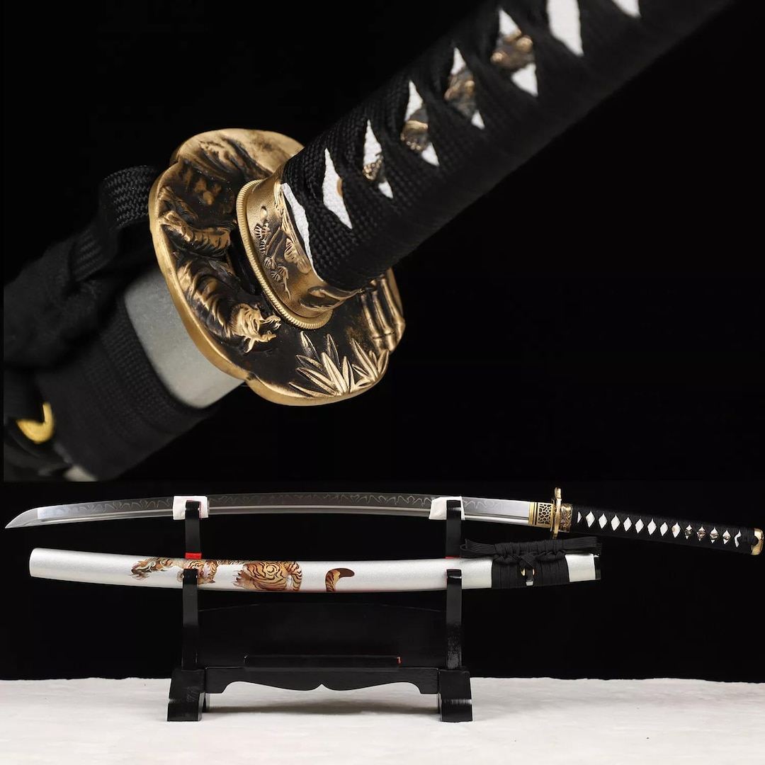 Handmade Sharpened Japanese Samurai Sword T10 Steel Hamon With Sharp ...