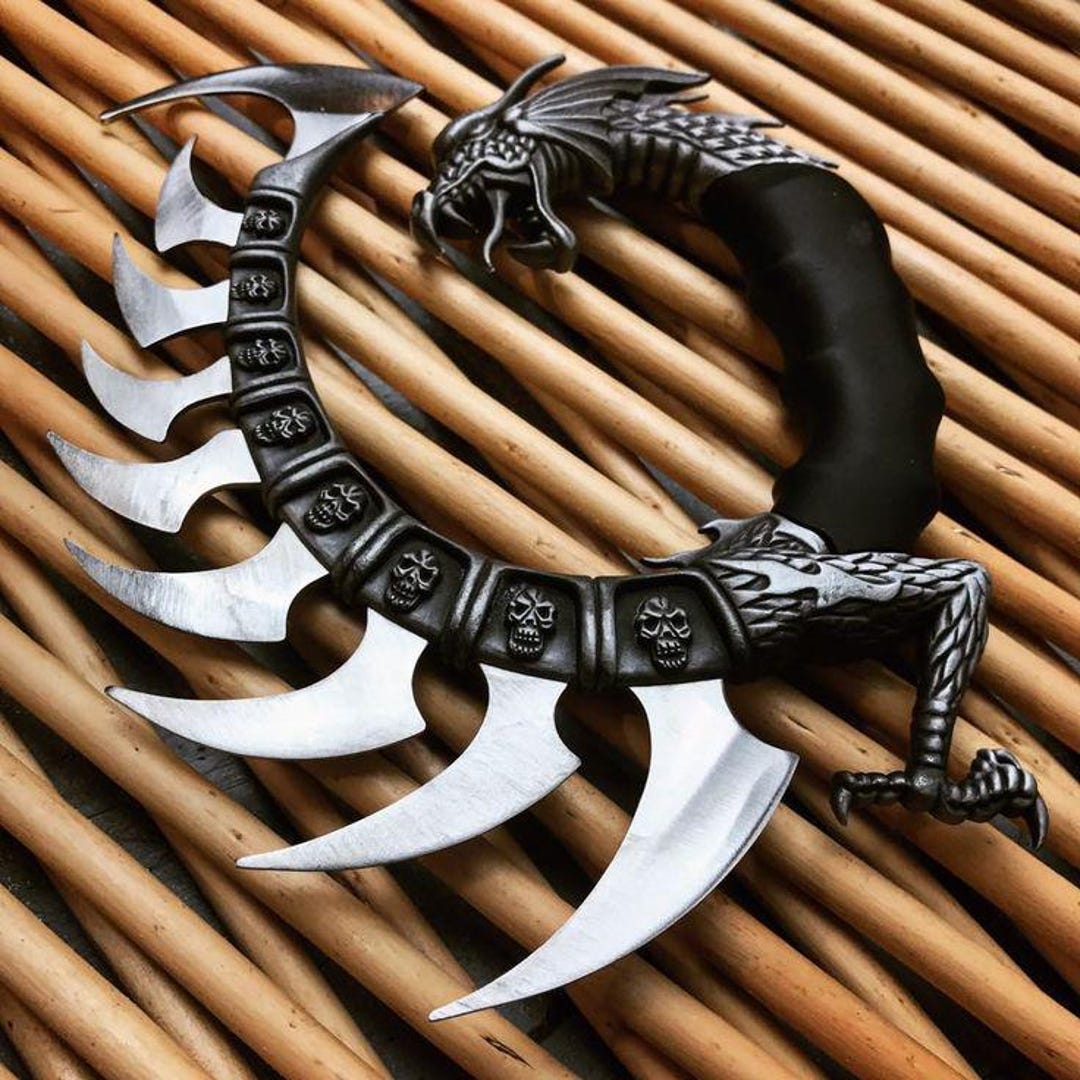 8.5" DRAGON SPINE Dragon Blade With Stand, Gifts for Him, Halloween ...
