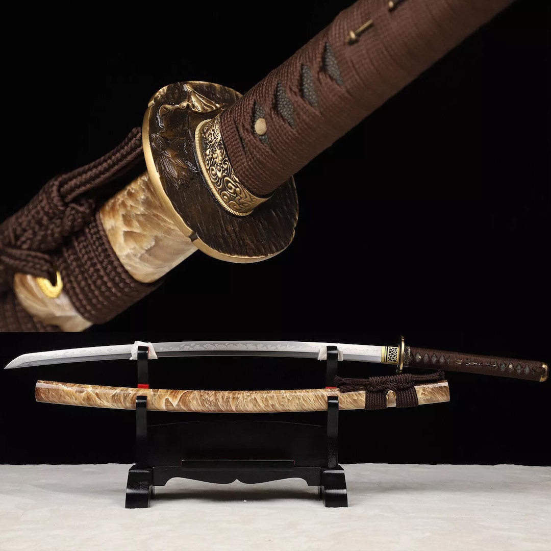 Handmade Sharpened Japanese Samurai Sword L6 Steel Hamon With Sharp ...