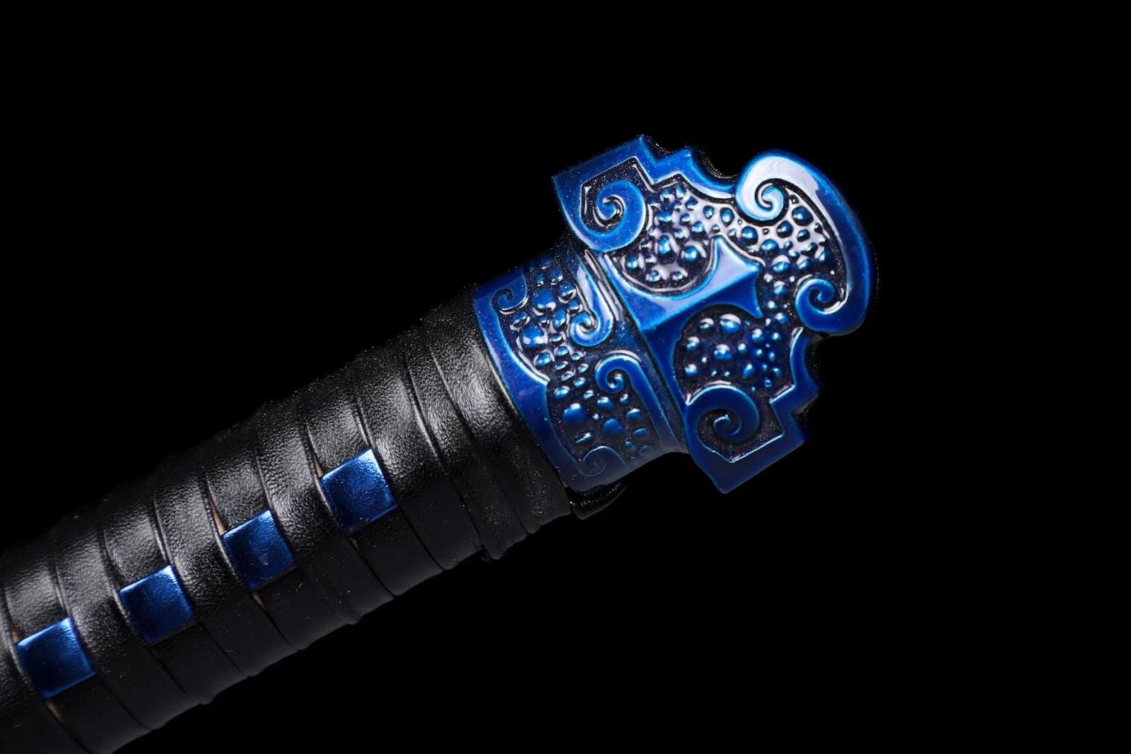 Handmade Blue Ninjato Sword: 1095 Steel, Clay Tempered, Full Tang - Etsy