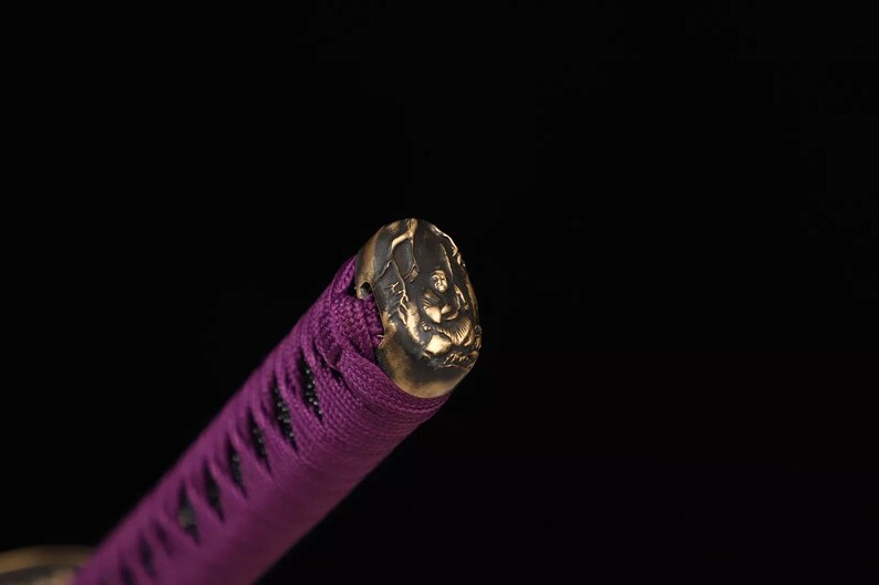 Handmade Purple Katana: Clay Tempered Samurai Sword With Steel Blade - Etsy
