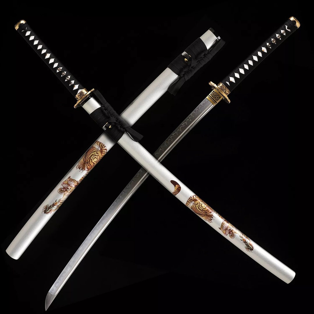 Handmade Sharpened Japanese Samurai Sword T10 Steel Hamon With Sharp ...