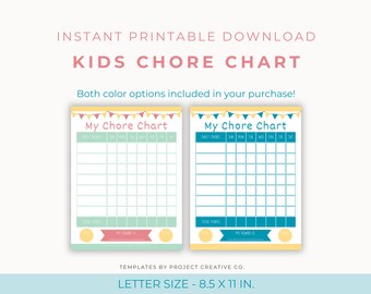 Chore Charts for Little Kids, Chore Chart, To-do List, PDF, Printable ...
