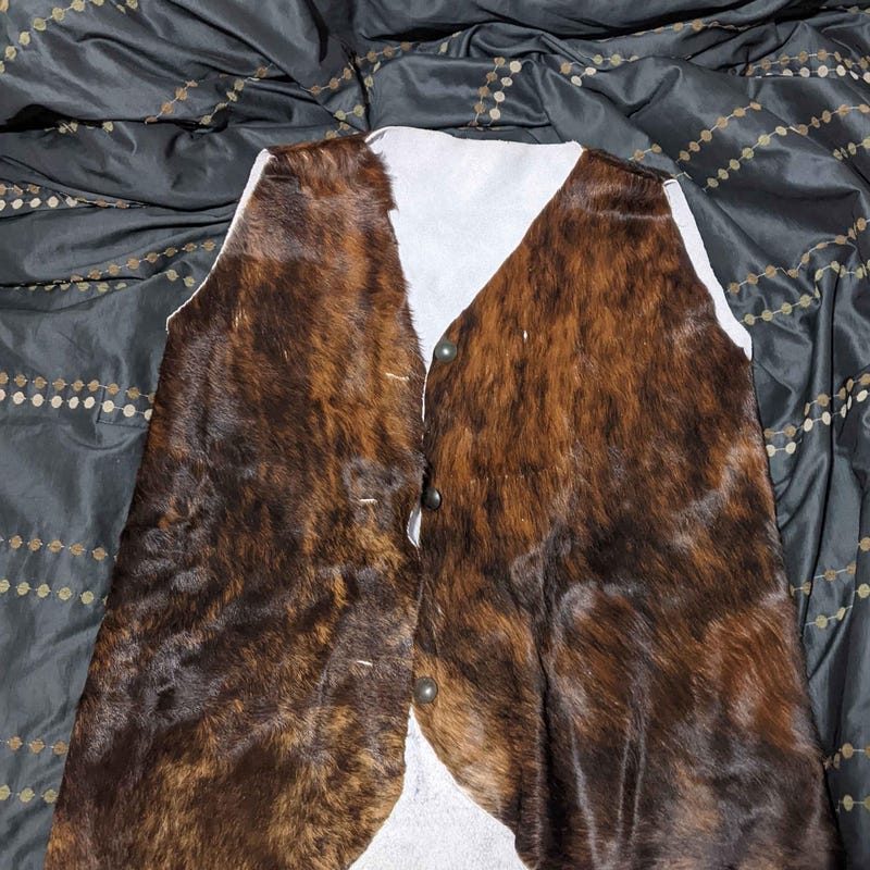 Cowhide Vest - Etsy