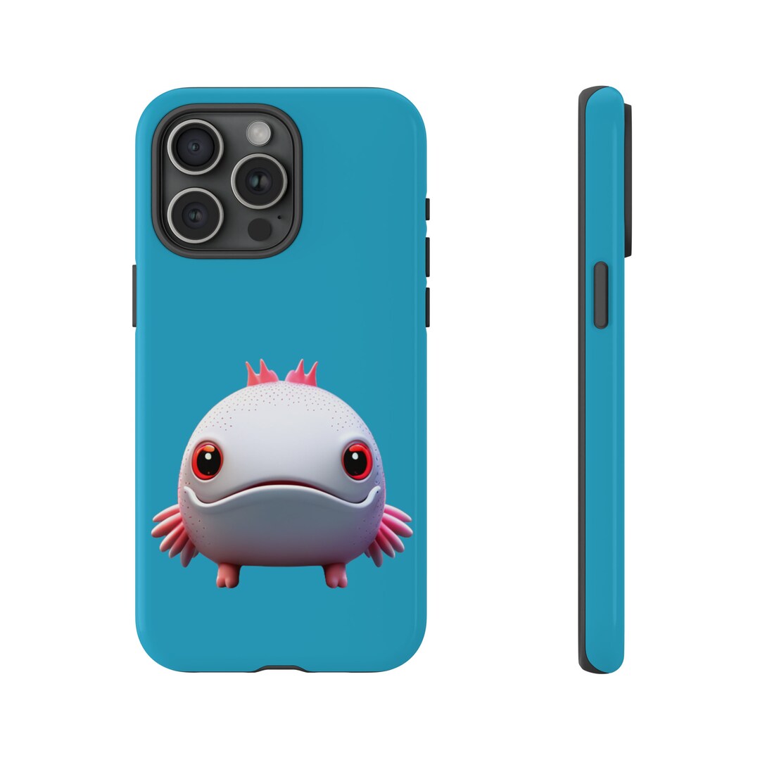 Cute Axolotl Cartoon Art Design Phone Case for iPhone 15 14 13 12 11 ...