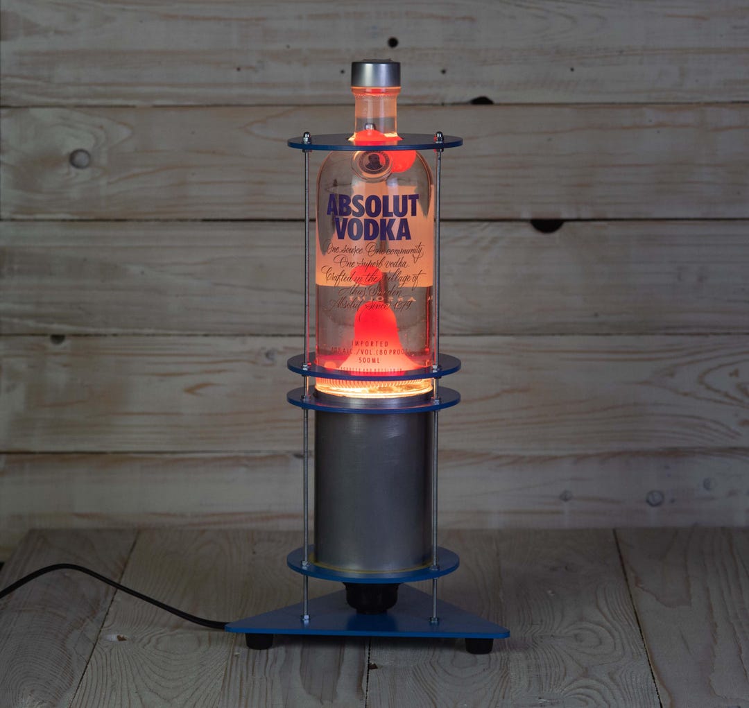 Absolut Vodka 0.5L Lava Lamp for Bars and Pubs Red Wax Dimmer Blue - Etsy
