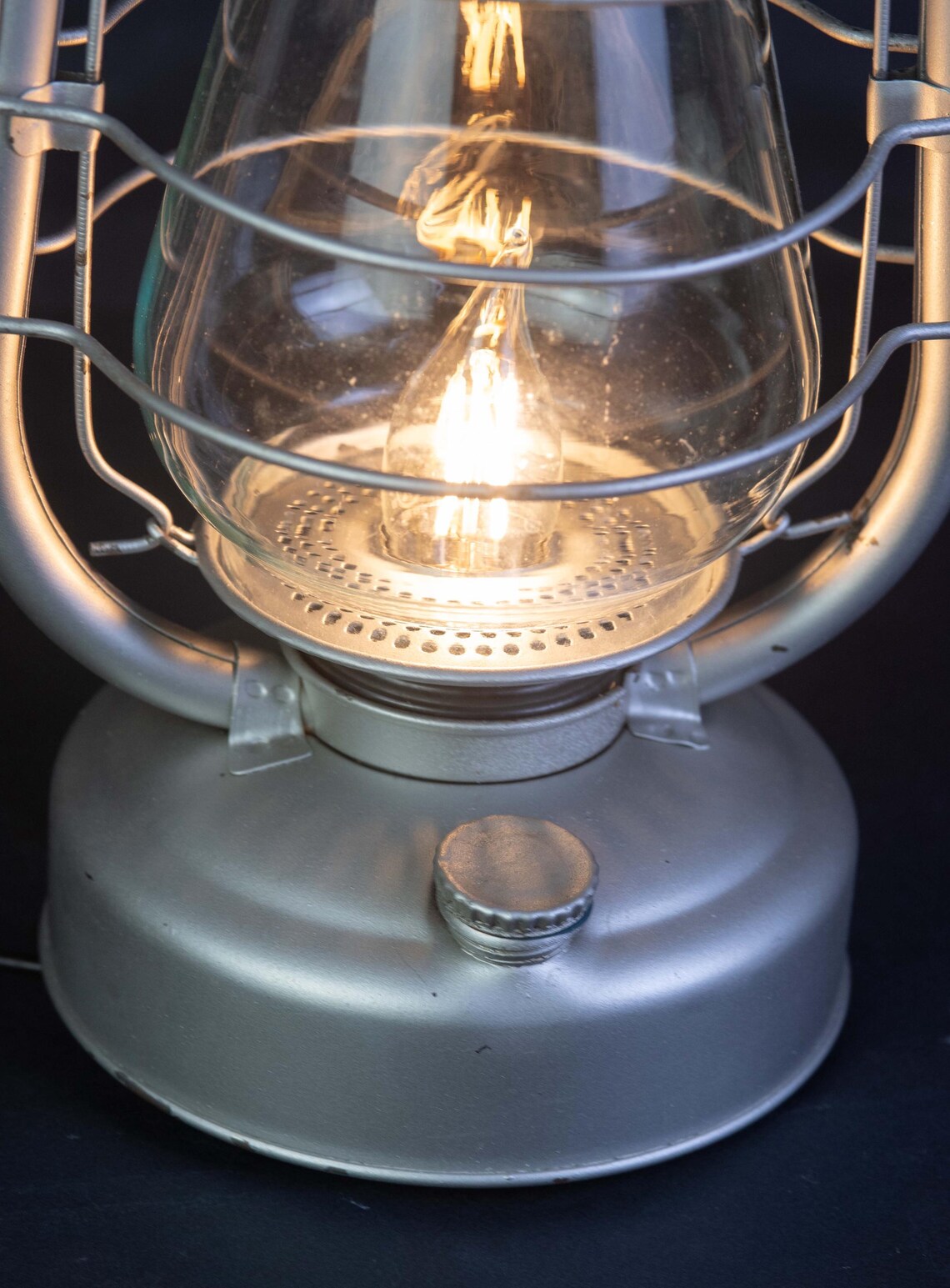 Large Electric Light From an Vintage Kerosene Petrol Kero Oil Lamp ...