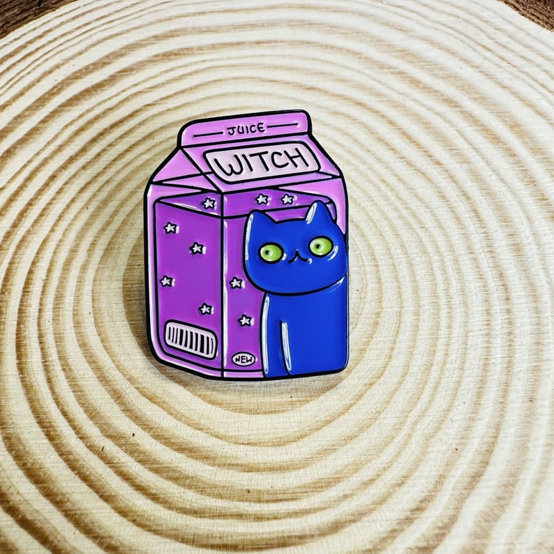 Galactic Dairy Enamel Pin alien Milk Box Pin-bright Space Creatures ...