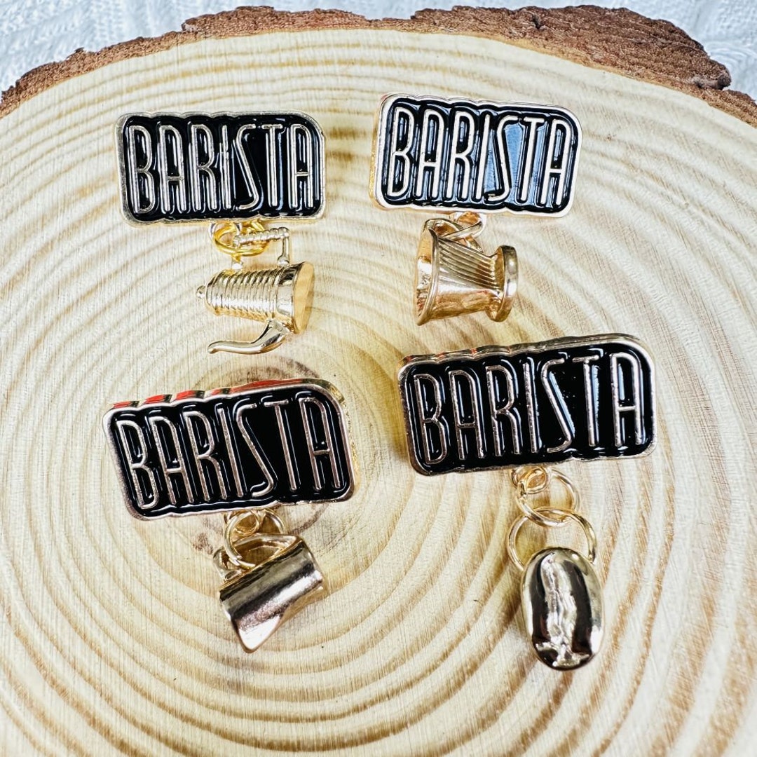 Coffee Pot and Bean Metal Enamel Pin vintage Coffee Pot & Bean Pin Set ...