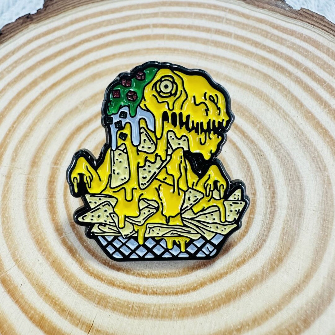 Volcano Melting Dinosaur Enamel Pin-handcrafted Copper Dinosaur-a ...